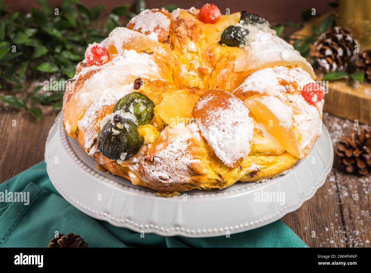 Bolo do Rei or King's Cake Stock Photo - Alamy