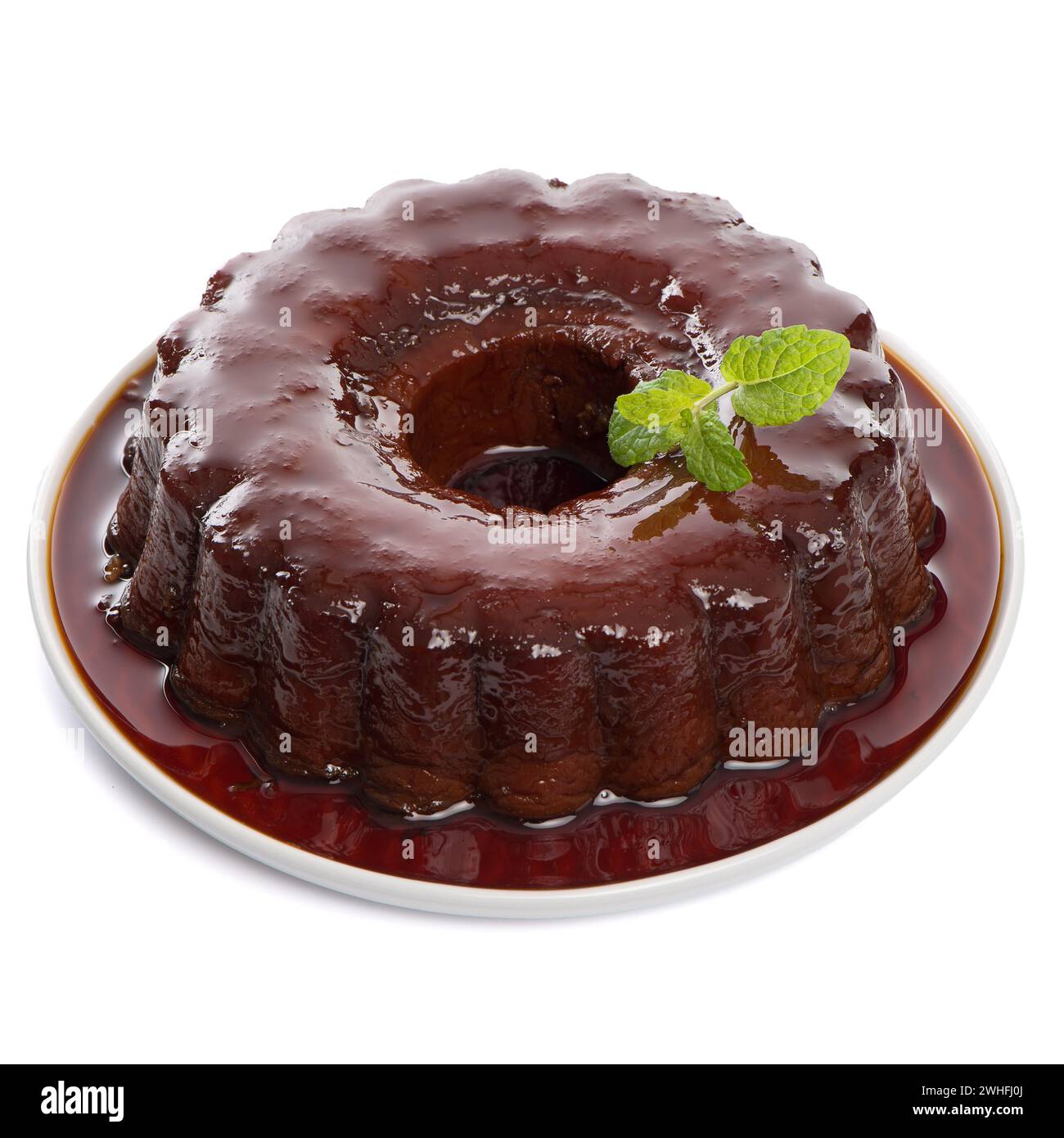 Homemade caramel cream pudding Cut Out Stock Images & Pictures - Alamy