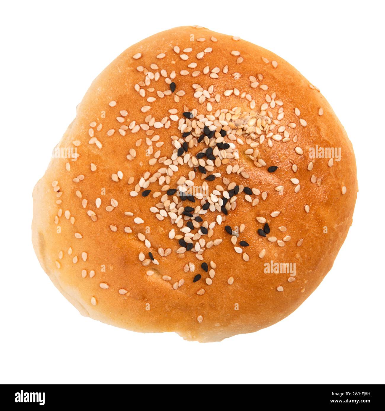 Hamburger bun top view Cut Out Stock Images & Pictures - Alamy