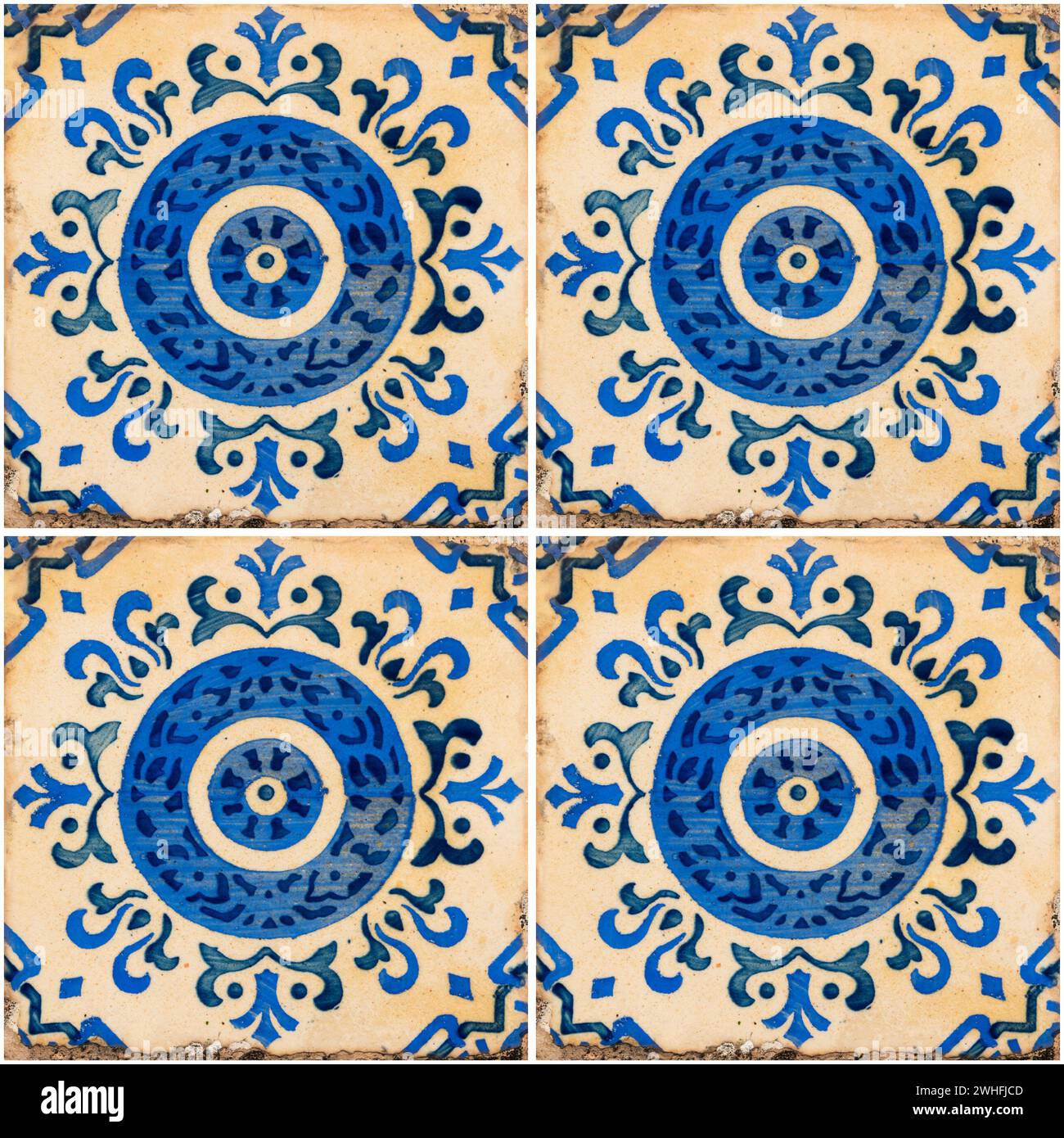 Portuguese tile pattern Cut Out Stock Images & Pictures - Alamy
