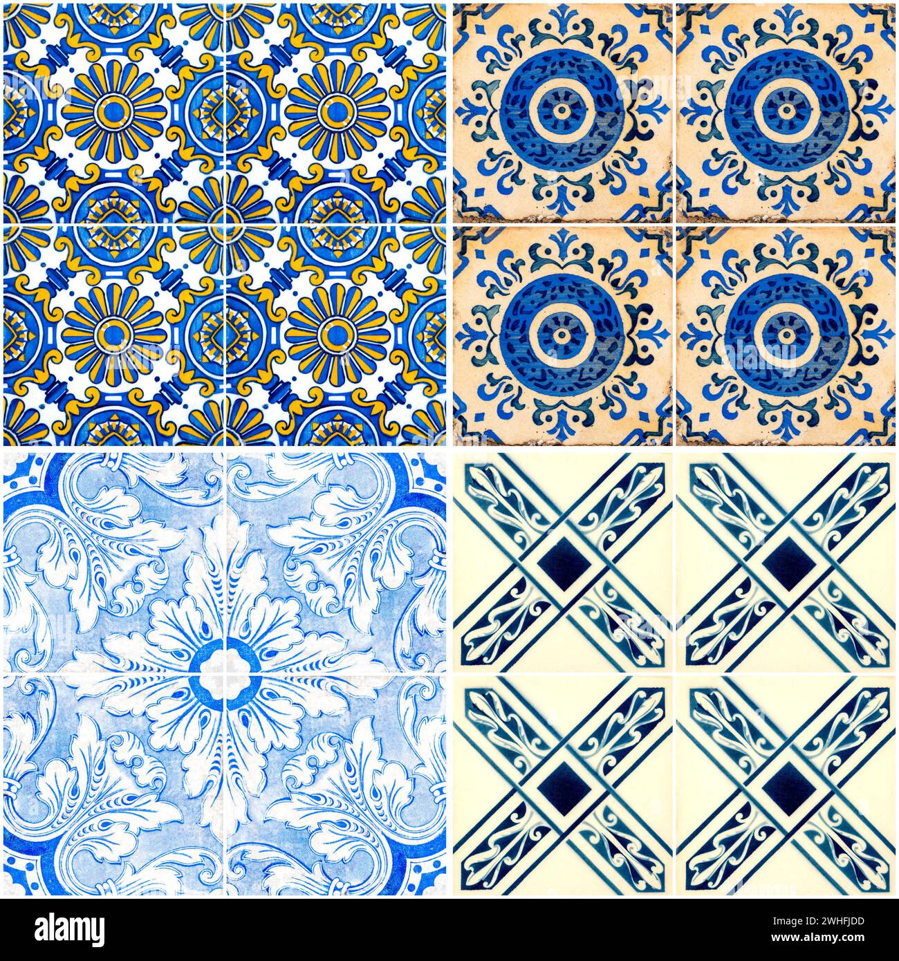 Vintage ceramic tiles Stock Photo - Alamy