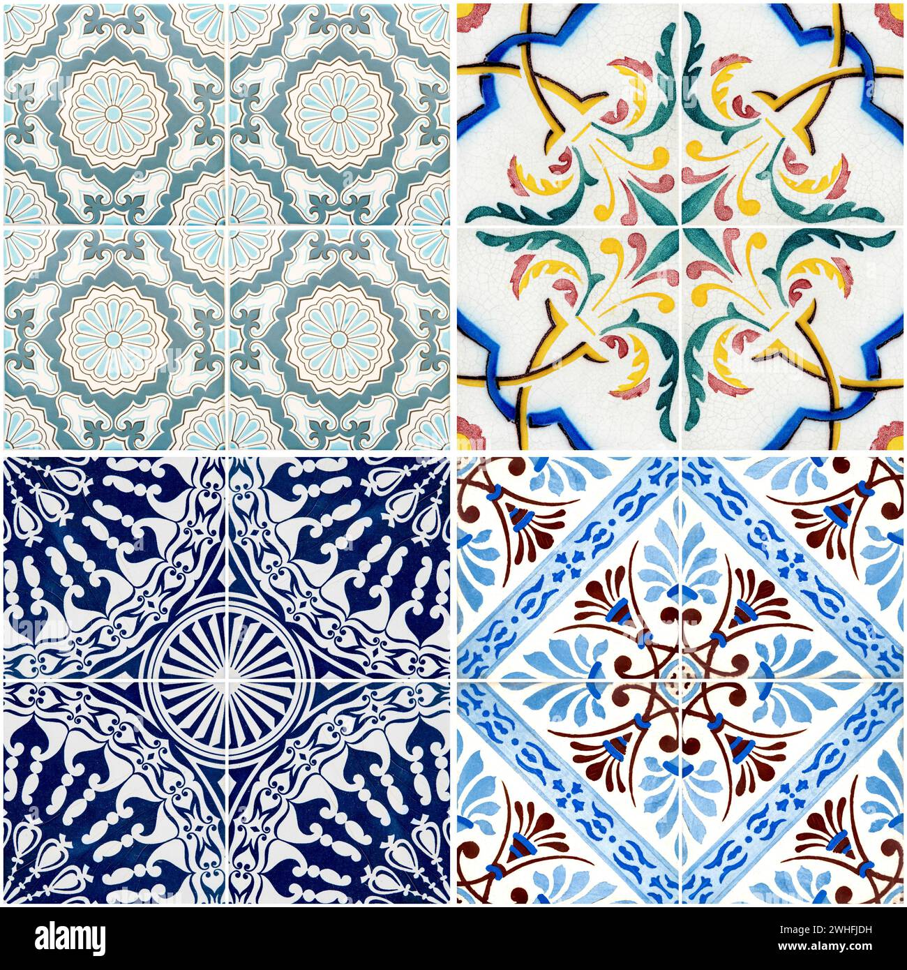 Vintage ceramic tiles Stock Photo - Alamy