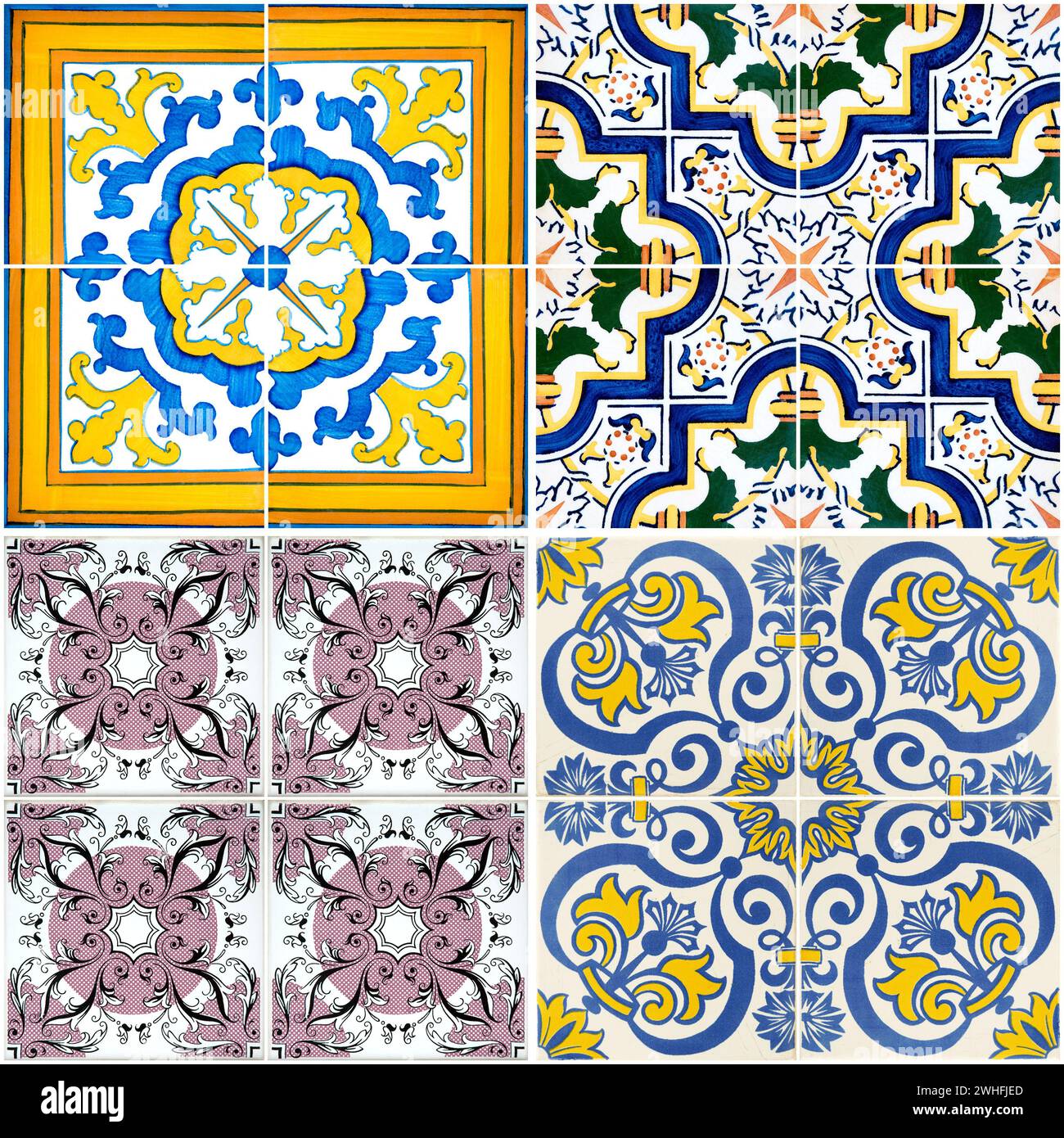 Vintage ceramic tiles Stock Photo - Alamy