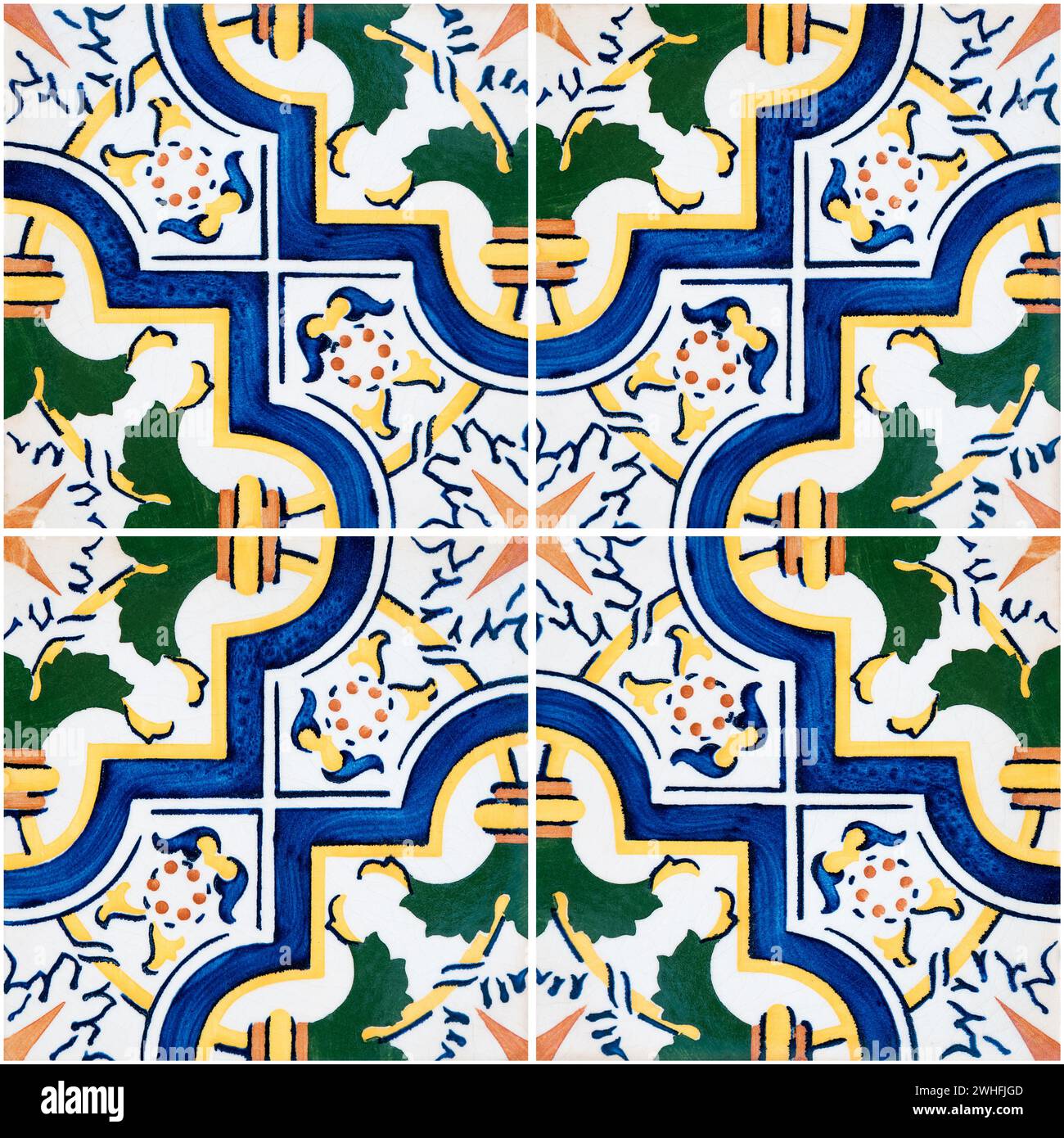 Portuguese tile pattern Cut Out Stock Images & Pictures - Alamy