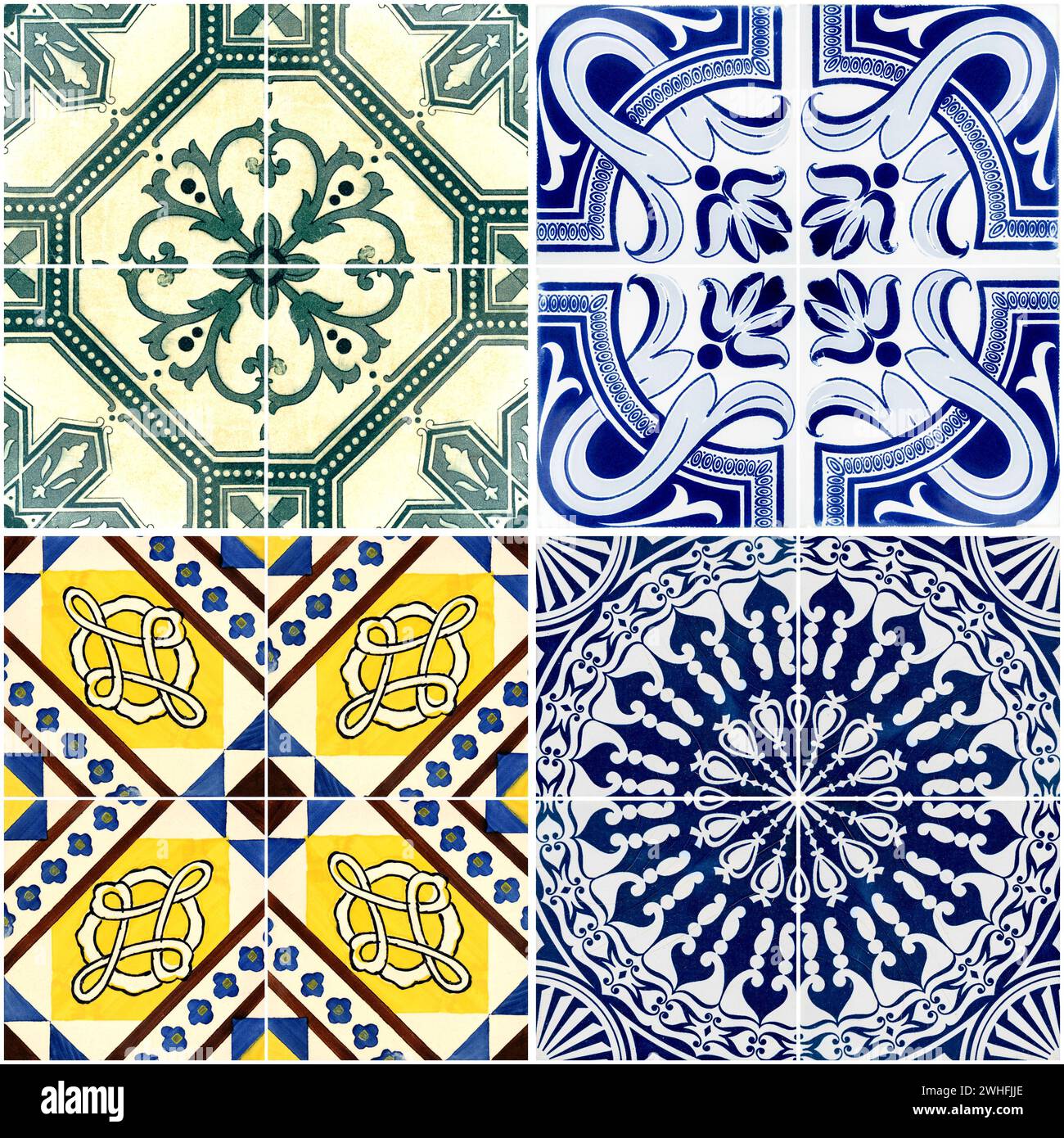 Vintage ceramic tiles Stock Photo - Alamy