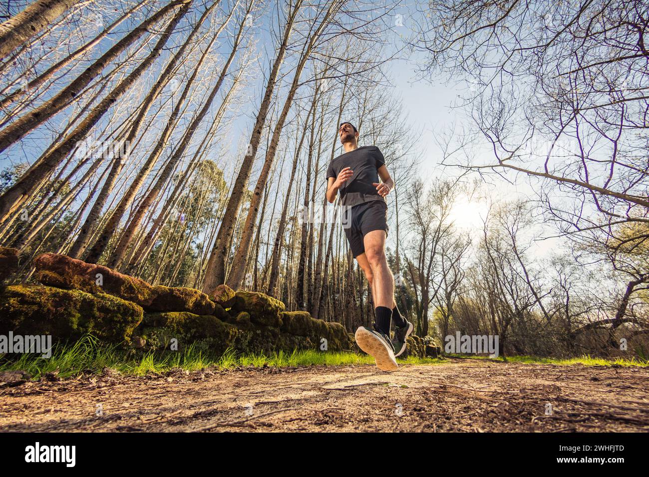 Male runner countryside hi-res stock photography and images - Alamy