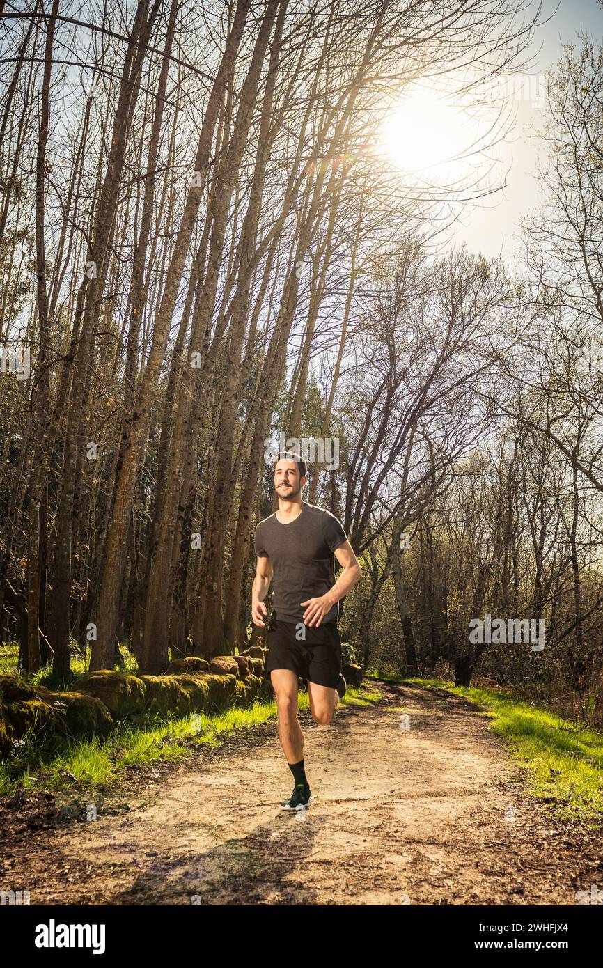 Male runner countryside hi-res stock photography and images - Alamy