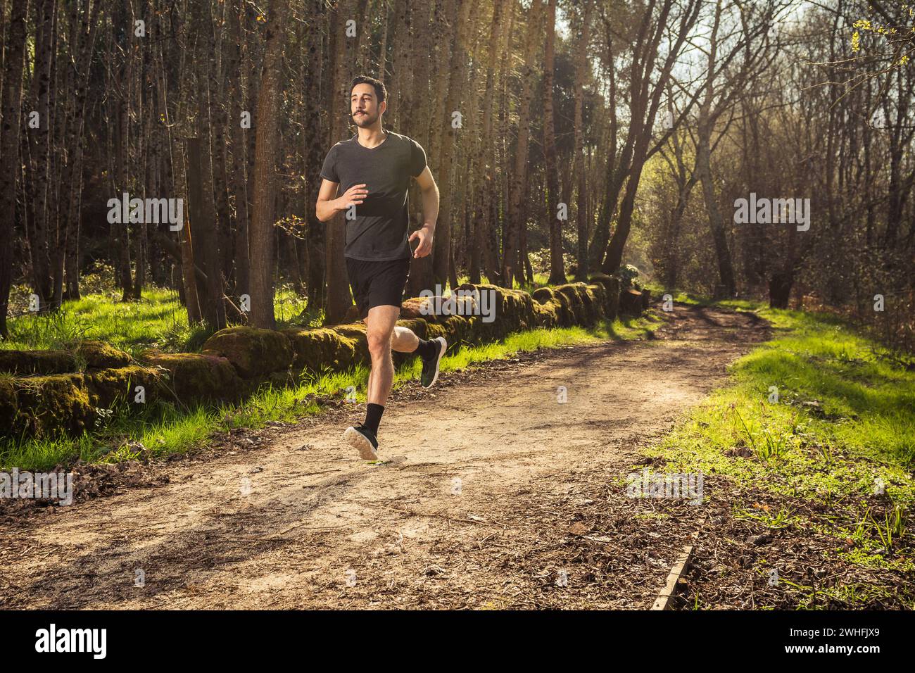 Male runner countryside hi-res stock photography and images - Alamy