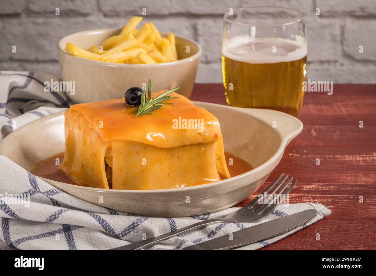 Francesinha with egg hi-res stock photography and images - Alamy