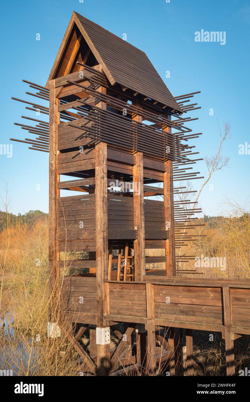 Bird observation tower Stock Photo - Alamy