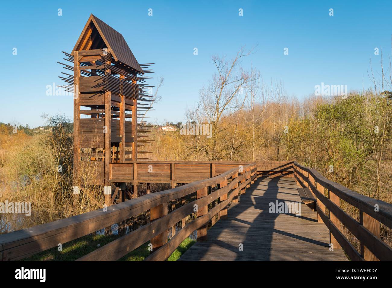 Bird observation tower Stock Photo - Alamy