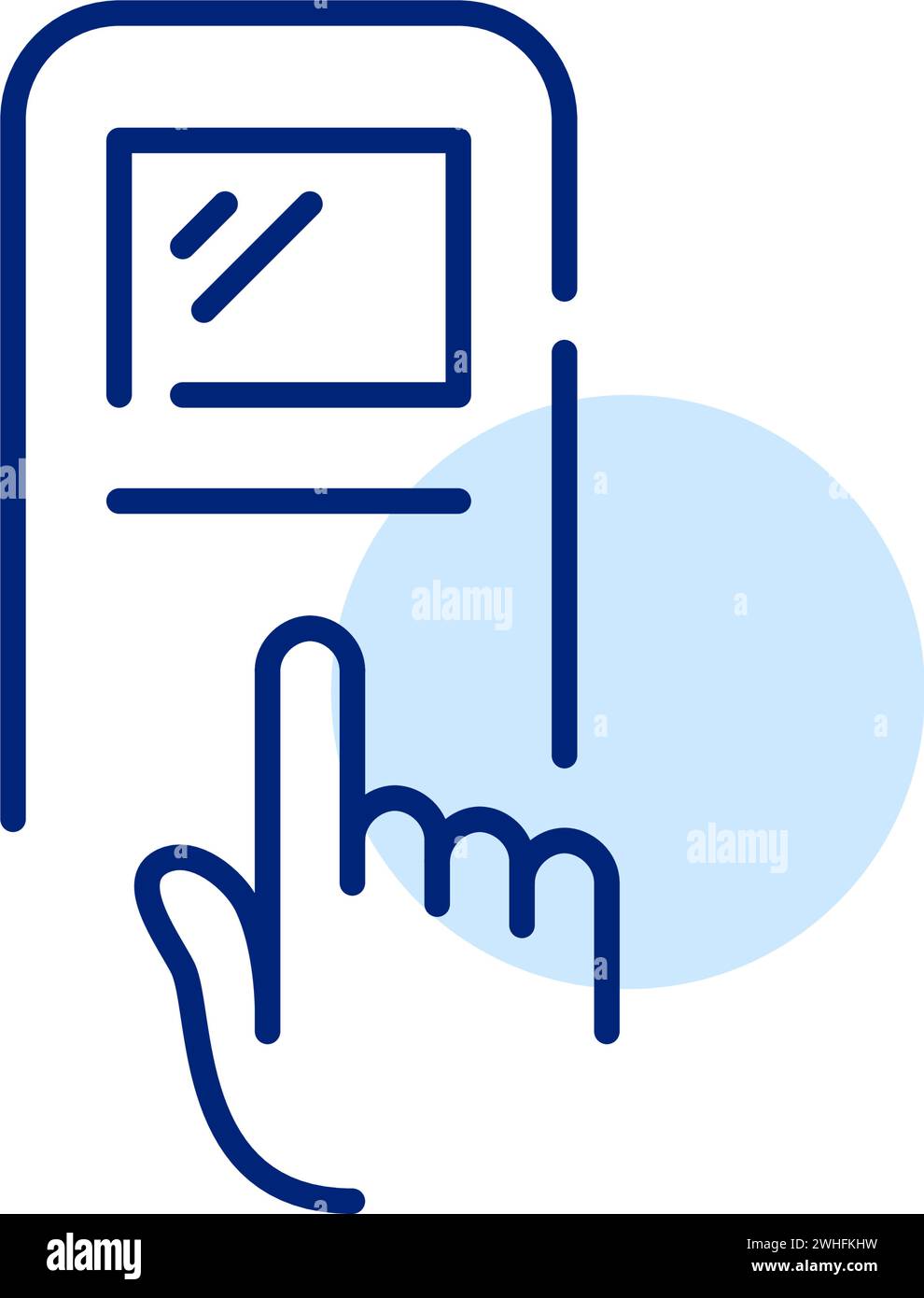 Electronic door lock with display. Fingerprint biometric access. Pixel ...