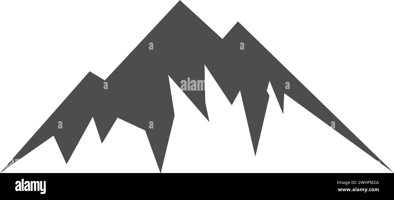 mountain and range icons in black Stock Vector Image & Art - Alamy