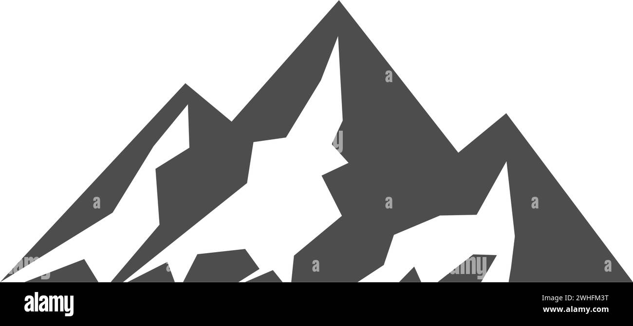 mountain and range icons in black Stock Vector Image & Art - Alamy