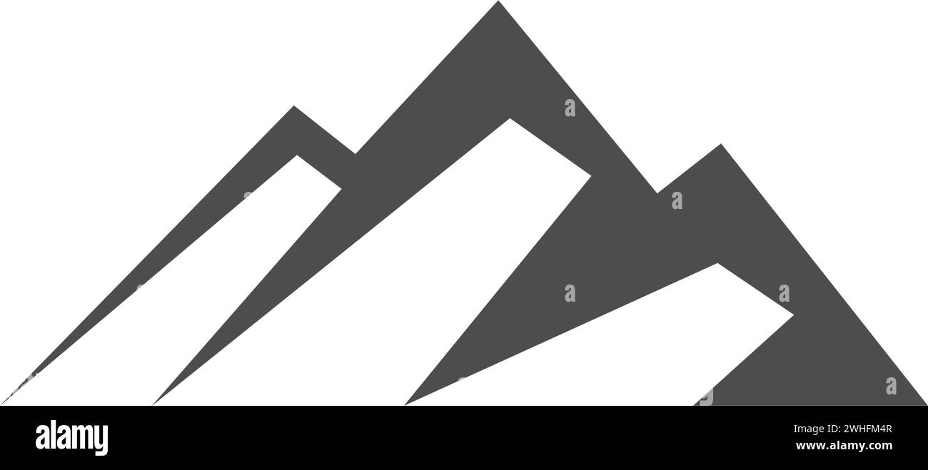 mountain and range icons in black Stock Vector Image & Art - Alamy