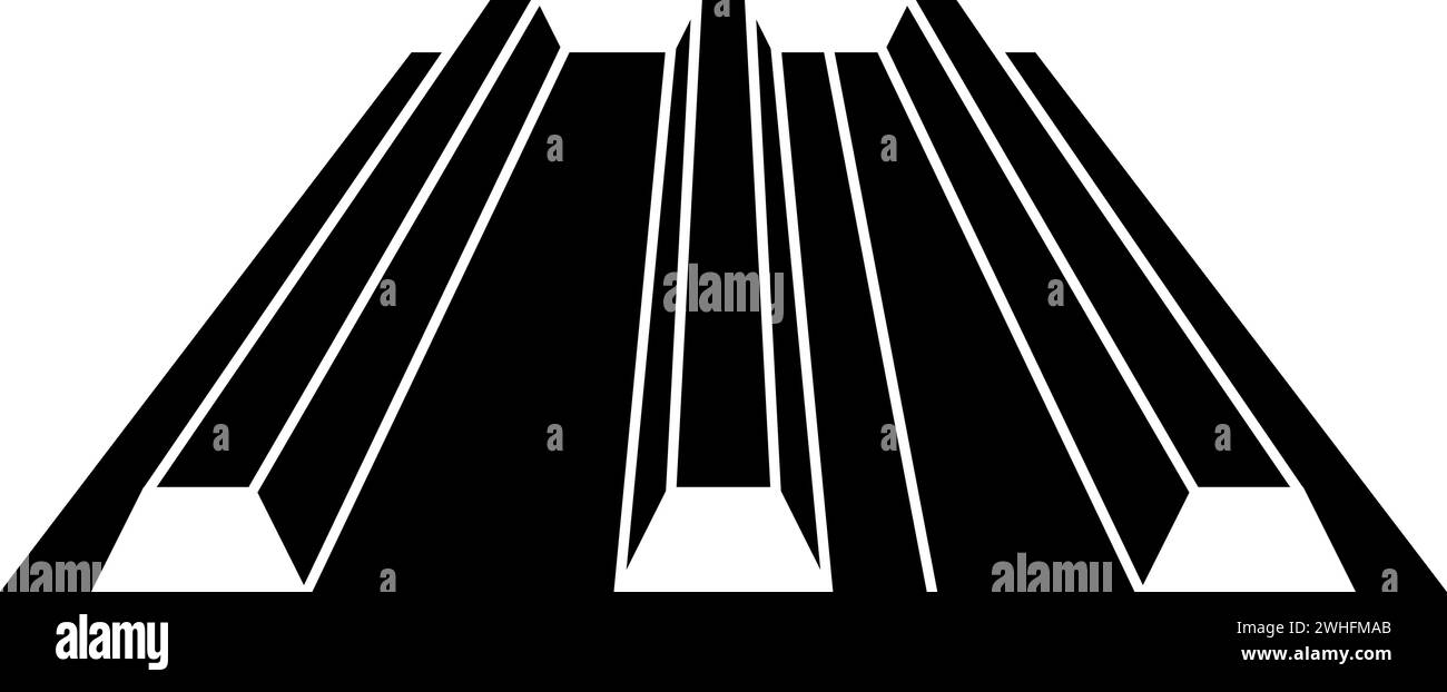 Roof metal rooftop steel profile sheets roofing concept ribbed ...