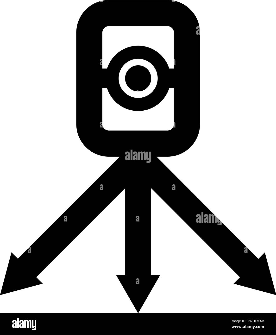 Theodolite survey equipment for measurements on tripod geodetic device ...