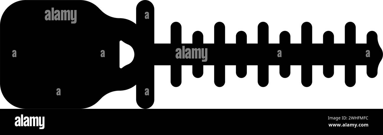 Bush cutter trimmer for bushes mowing hedge garden work concept icon ...