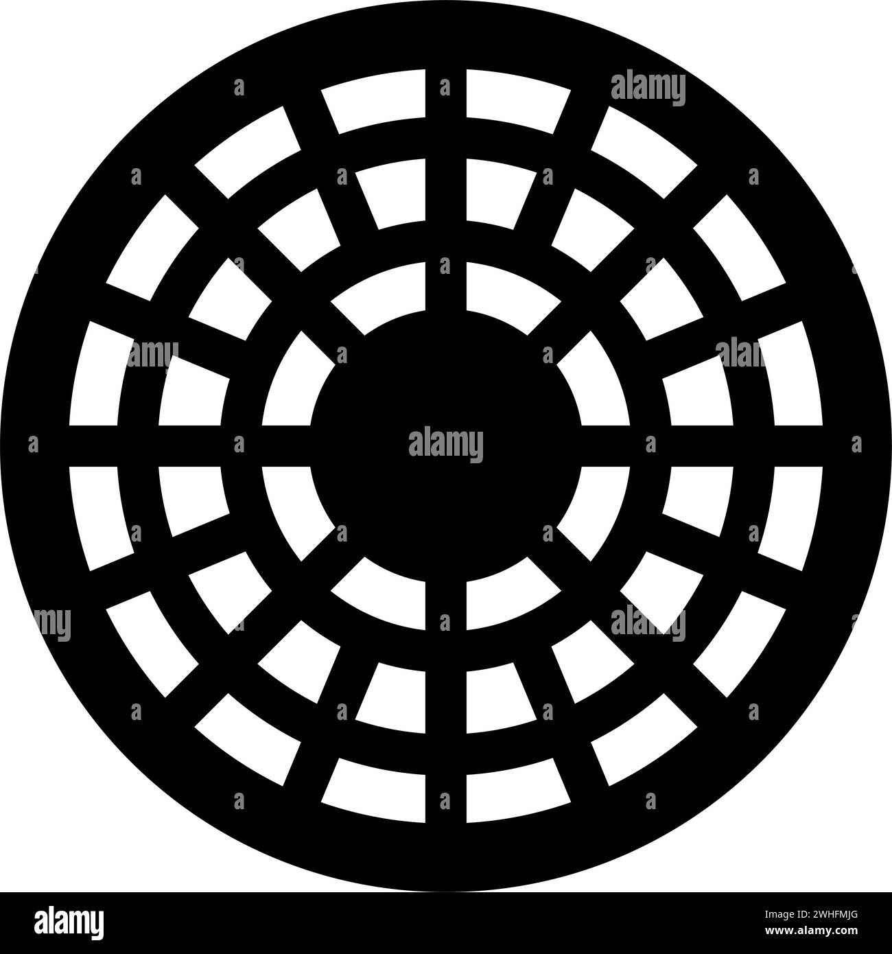 Sewer hatch manhole cover icon black color vector illustration image ...