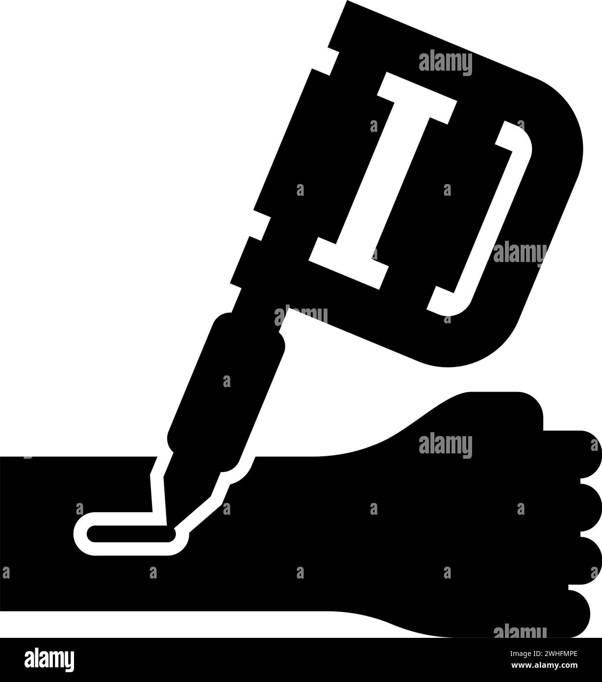 Tattoo machine inking on arm hand device gun skin with ink handheld ...