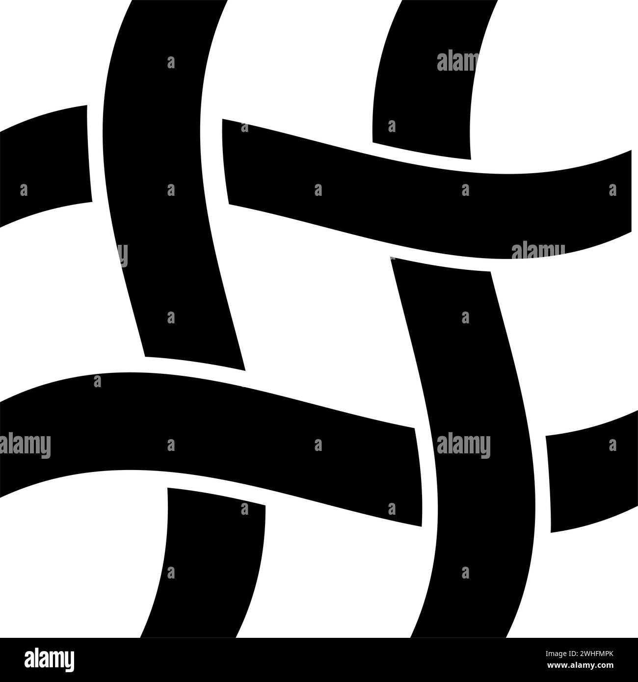 Textile fabric linen texture weaved icon black color vector ...