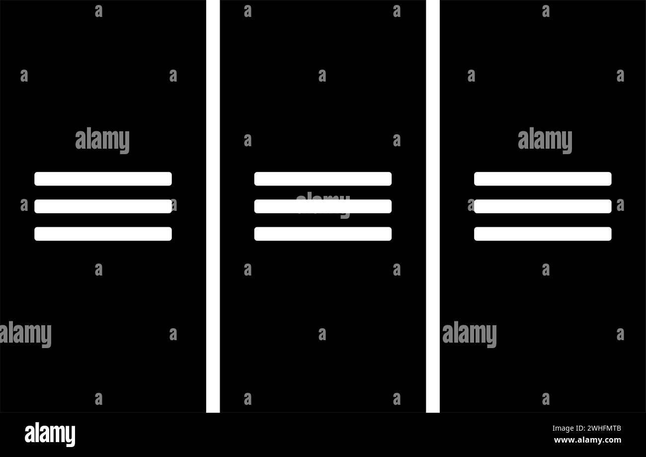 Metal cabinet steel lockers boxes icon black color vector illustration ...