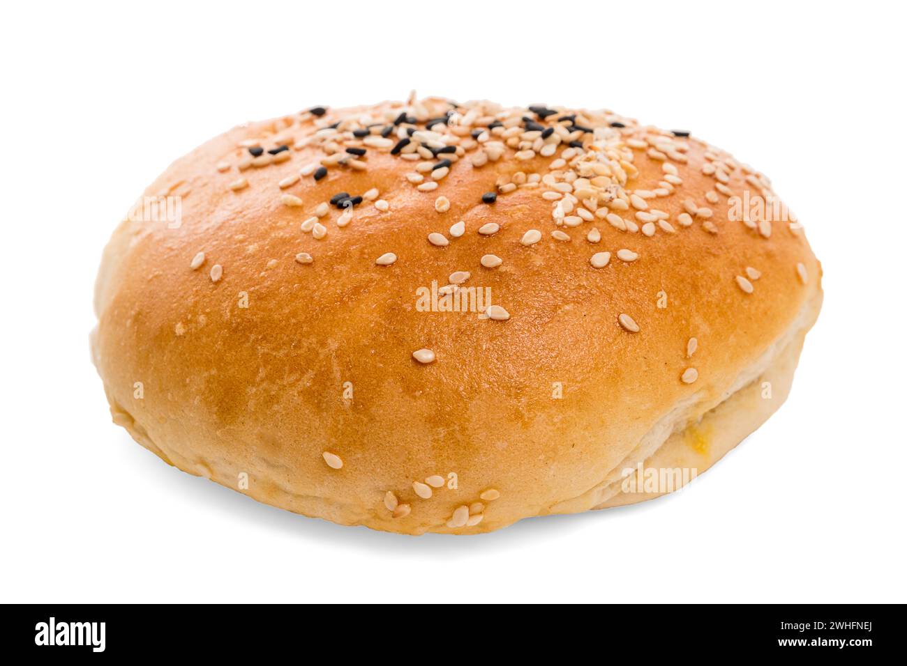 Hamburger bun top view Cut Out Stock Images & Pictures - Alamy