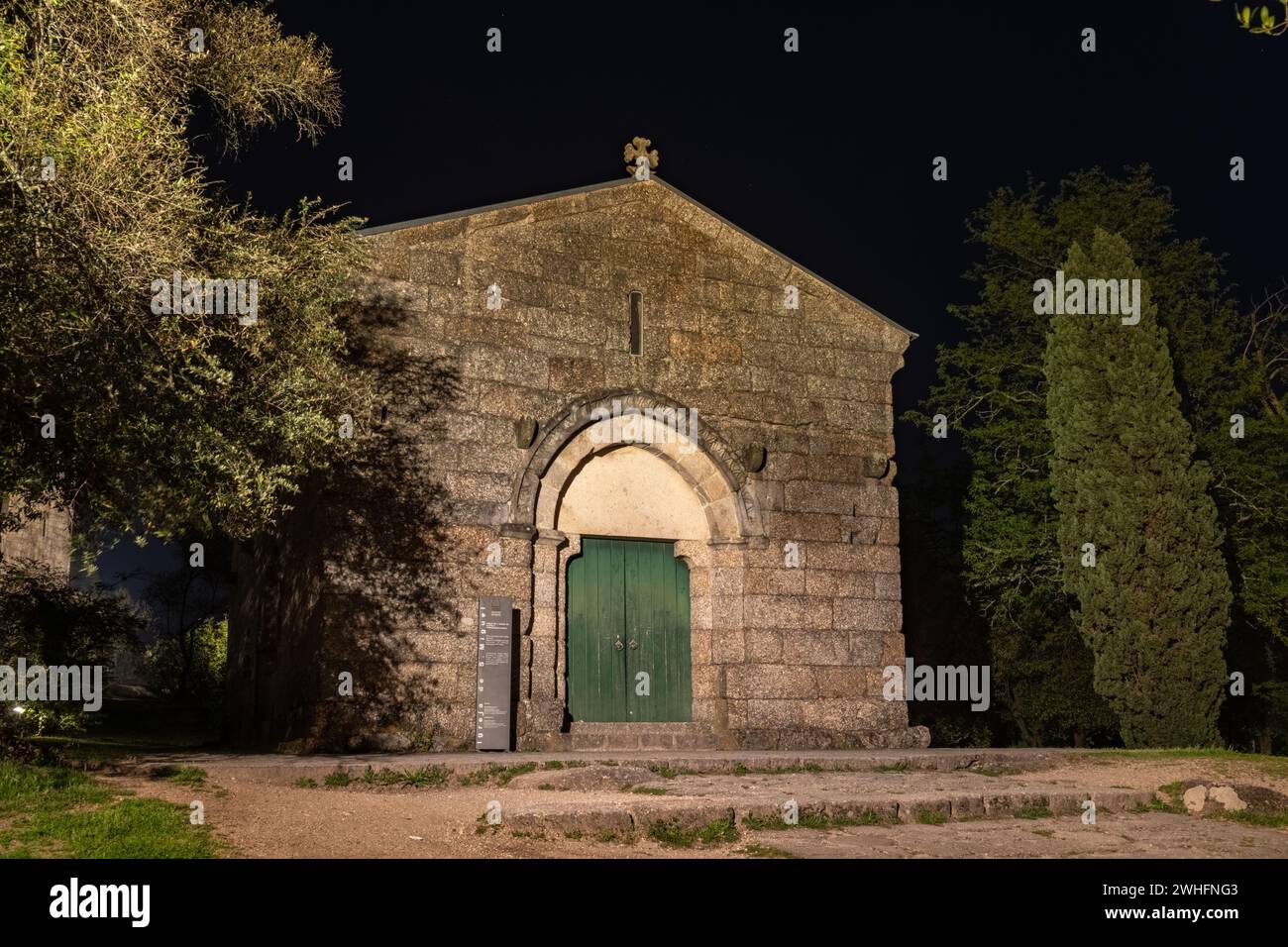 Sao Miguel Chapel at night Stock Photo - Alamy
