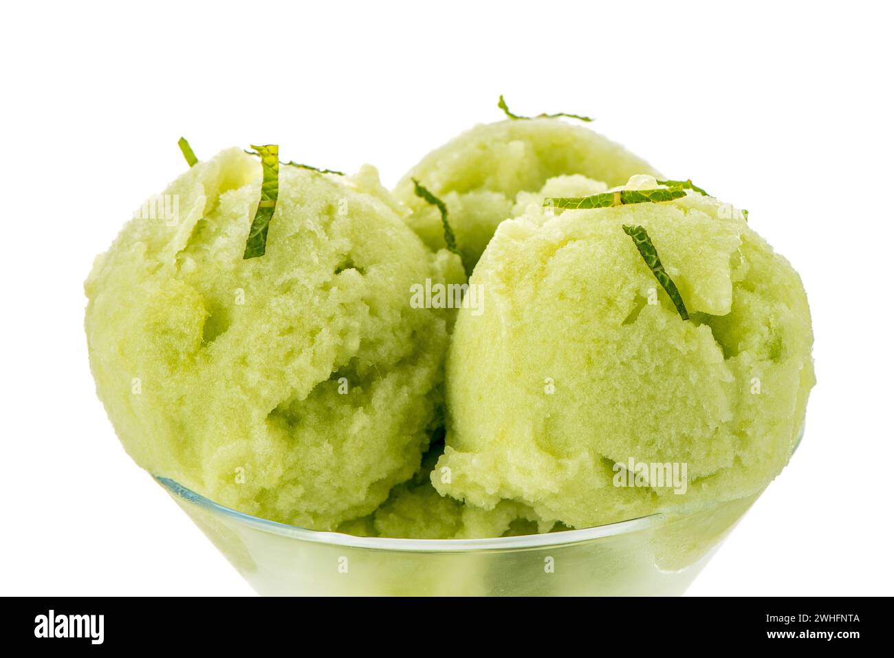 Melon flavored ice-cream Stock Photo - Alamy