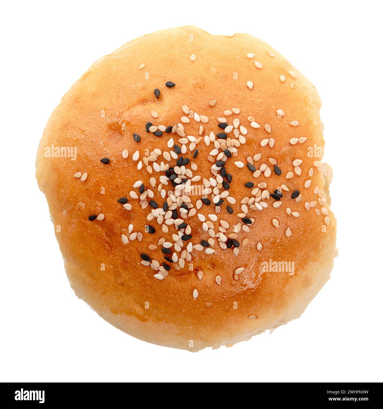 Hamburger bun top view Cut Out Stock Images & Pictures - Alamy
