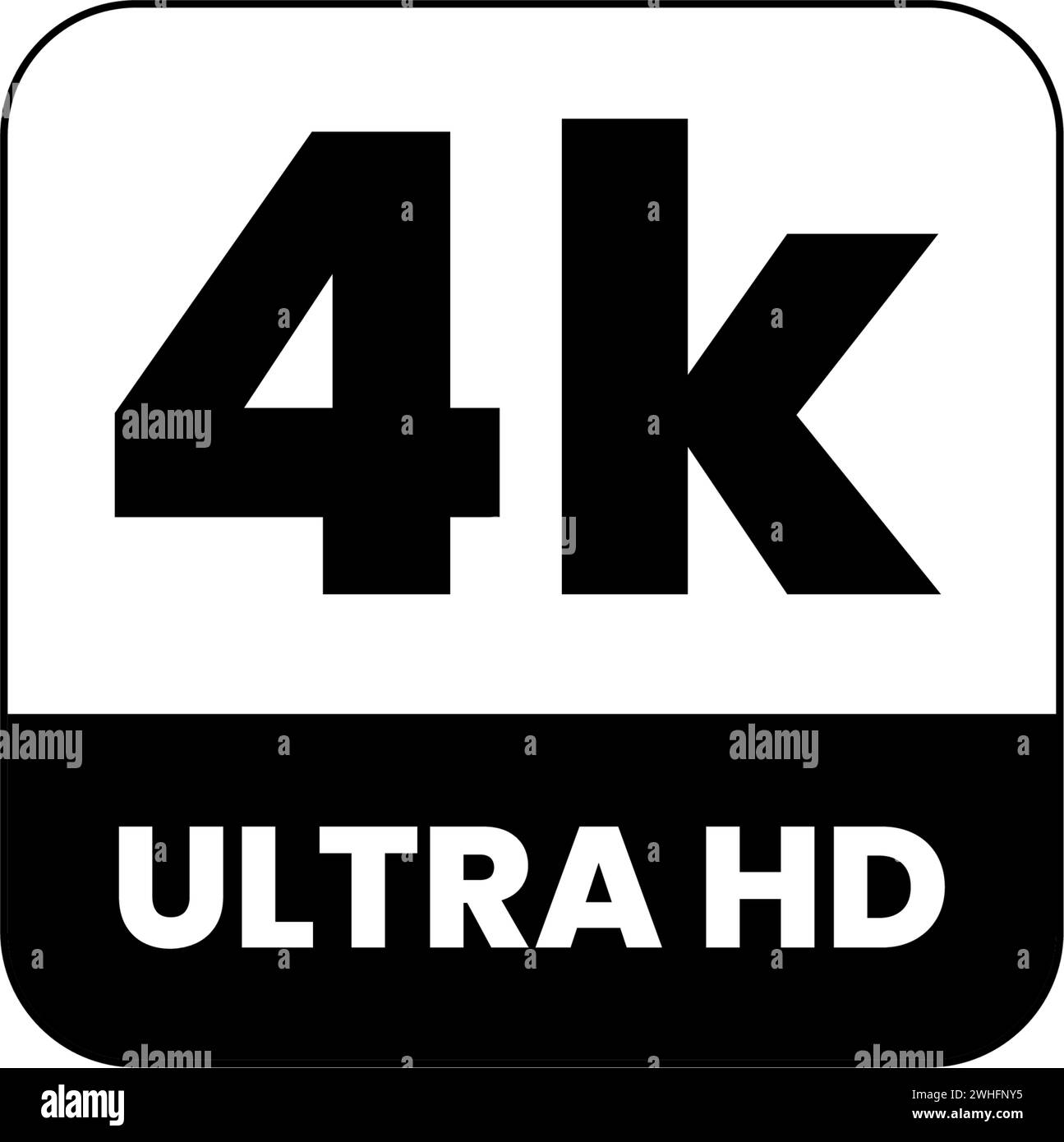 full 4k video resolution icon Stock Vector Image & Art - Alamy