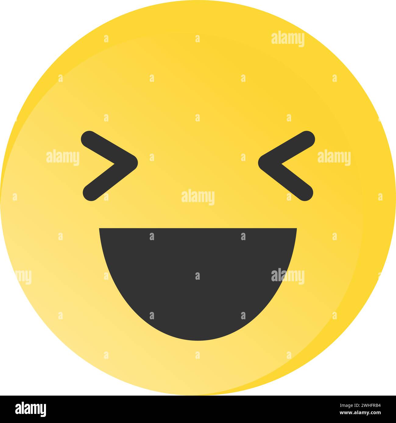 Joyful grinning emoticon icon hi-res stock photography and images - Alamy