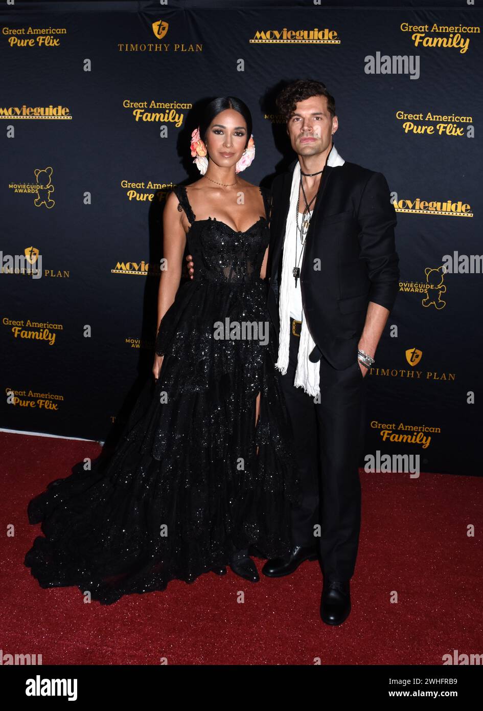 Los Angeles, California, USA 9th February 2024 Singer Moriah Smallbone and husband Actor/Singer ...