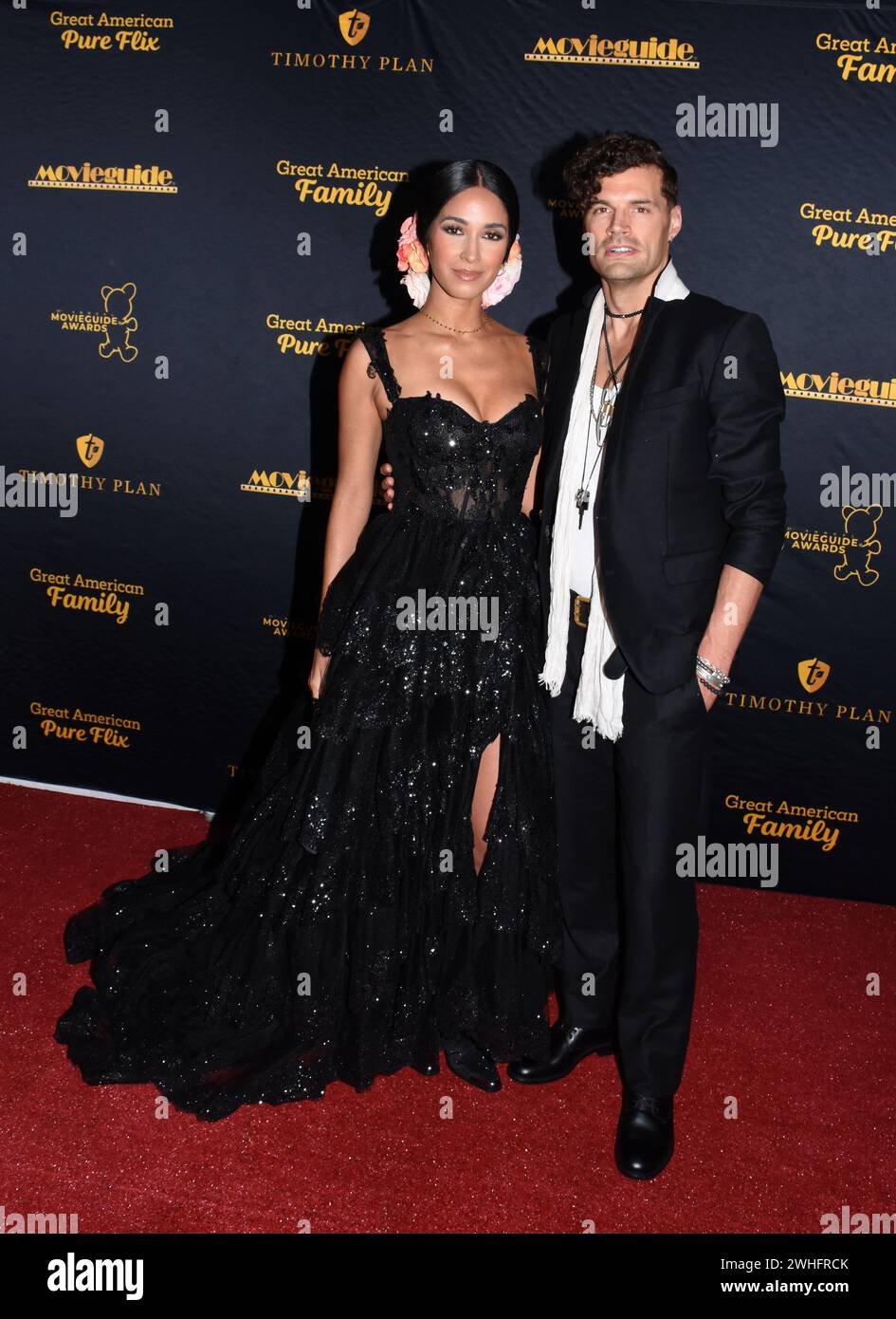 Los Angeles, California, USA 9th February 2024 Singer Moriah Smallbone and husband Actor/Singer ...
