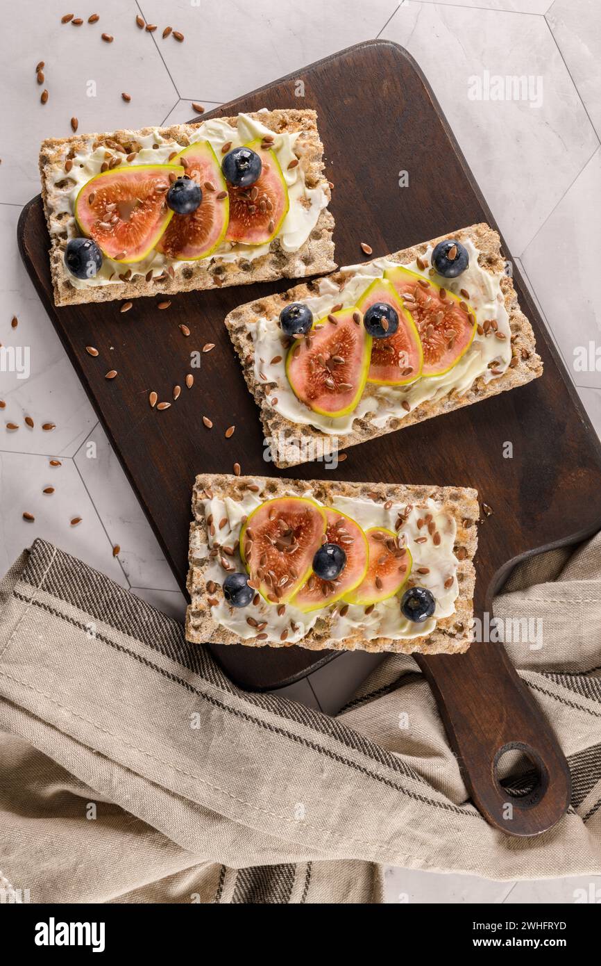 Multigrain crispread appetizer Stock Photo - Alamy