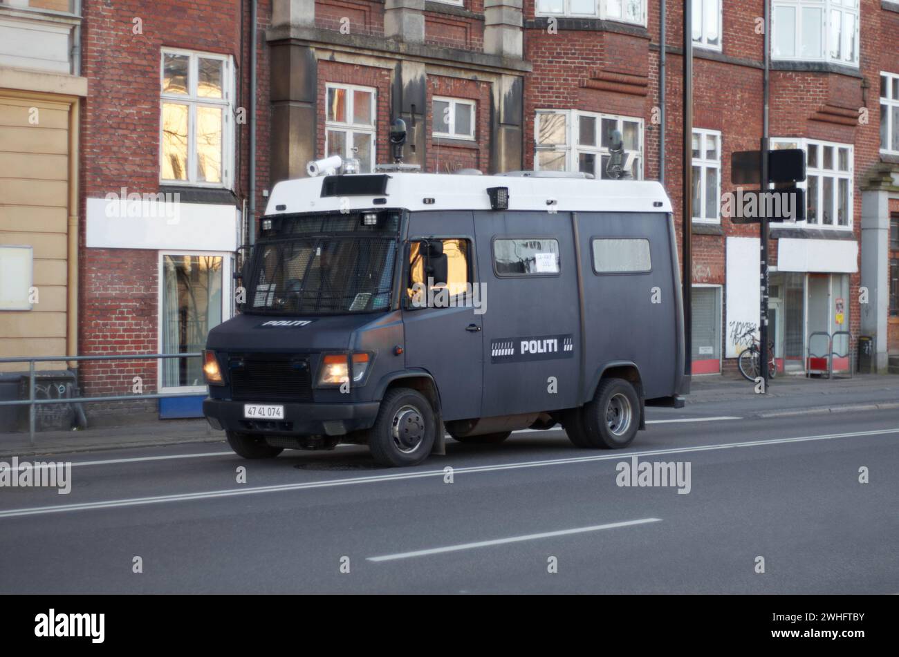 Armored van, police and transport in street for safety, justice and ...