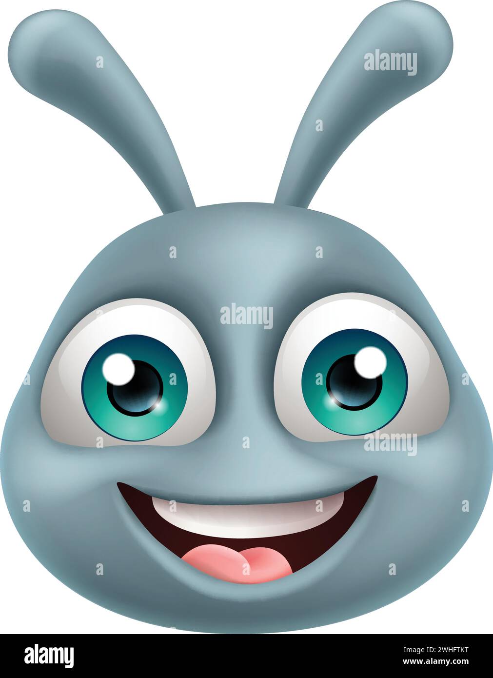 Alien Grey Gray Fun Cartoon Character Stock Vector Image & Art - Alamy