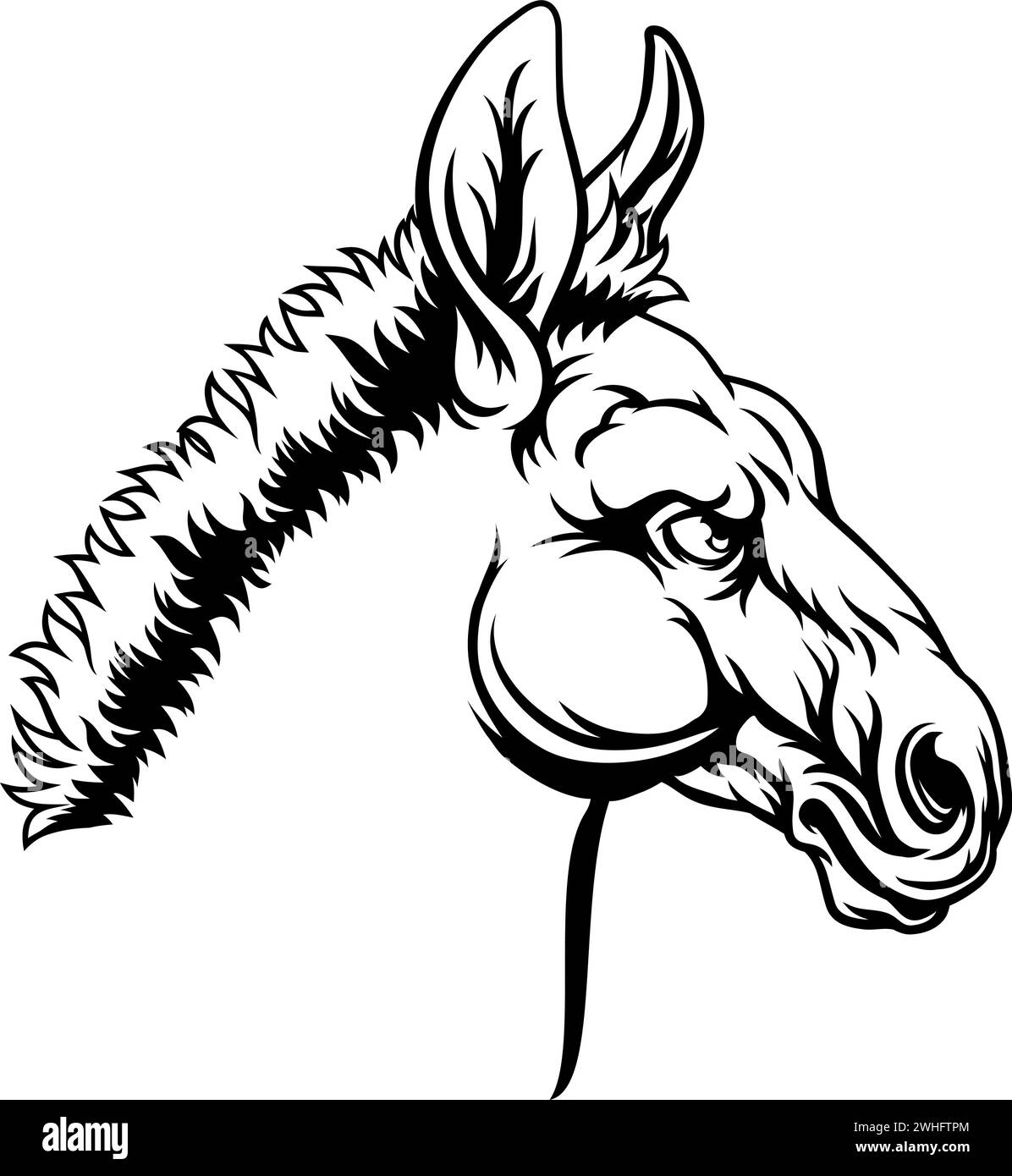 Democratic donkey cartoon Cut Out Stock Images & Pictures - Alamy