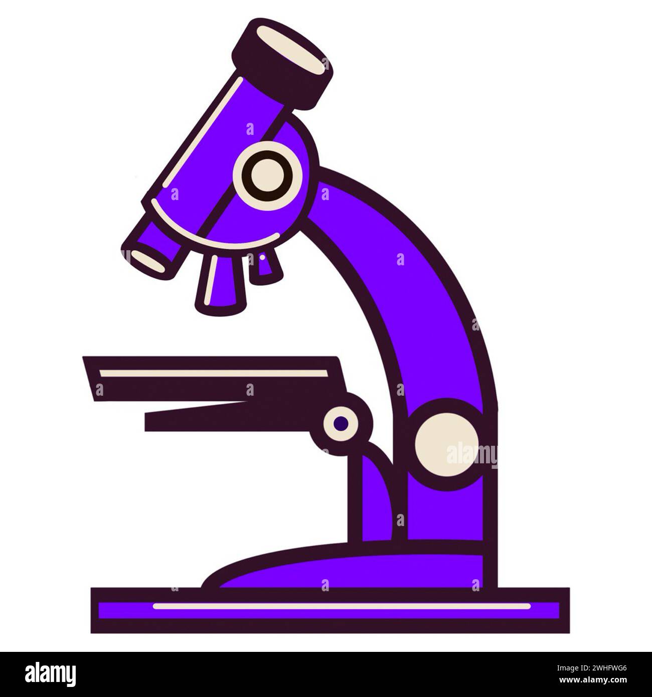 Drawing of a microscope hi-res stock photography and images - Alamy