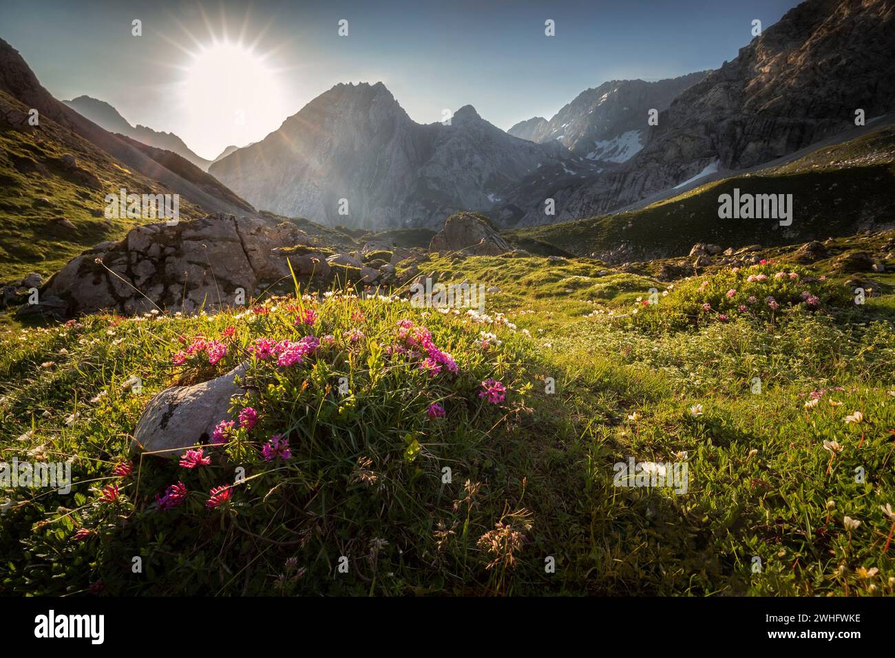 Sunshine over mountains hi-res stock photography and images - Alamy