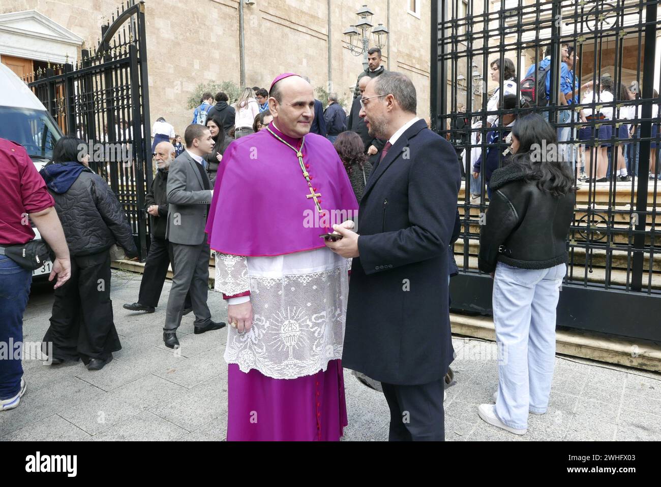 Beirut, Lebanon. 09th Feb, 2024. The Apostolic Nuncio to Lebanon ...