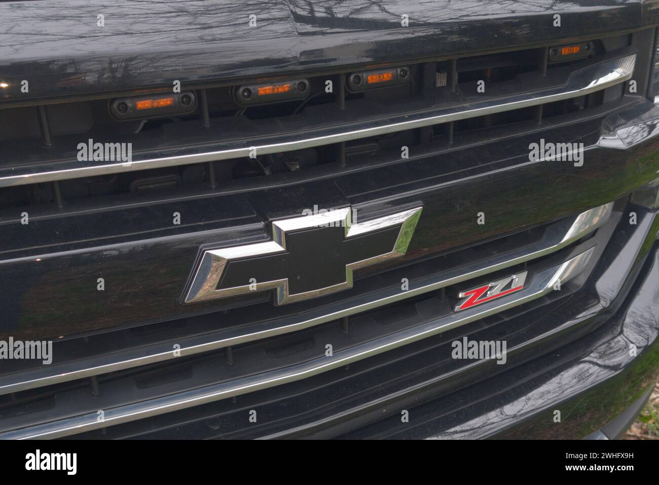Bordeaux , France - 02 05 2024 : Chevrolet silverado z71 logo black and ...