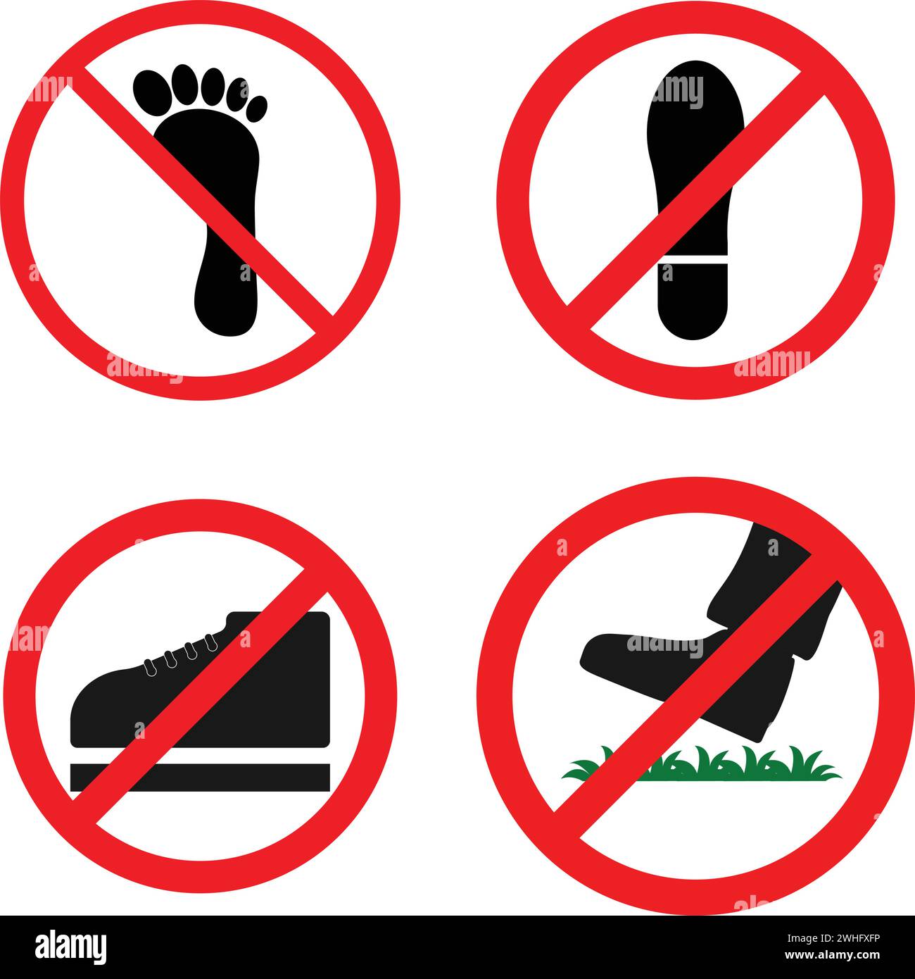 Don't step on that Stock Vector Images - Alamy