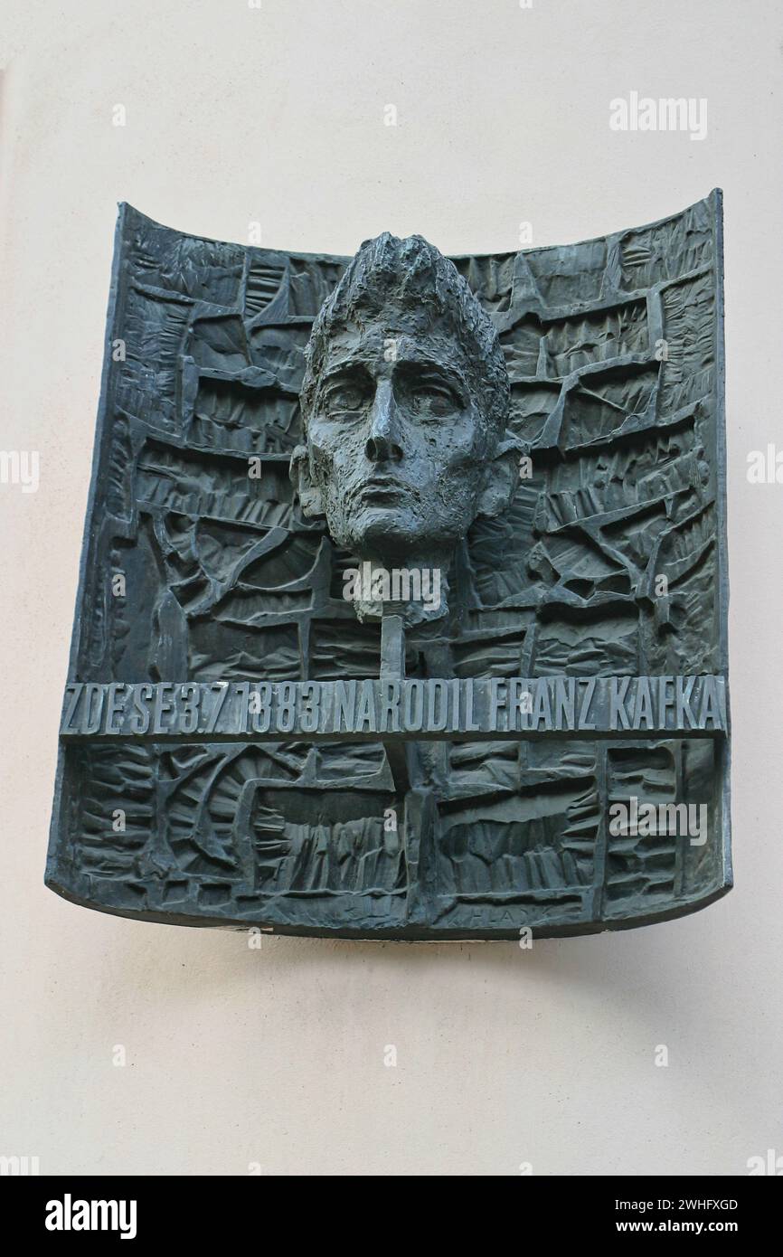 Franz Kafka plaque in Prague Stock Photo - Alamy