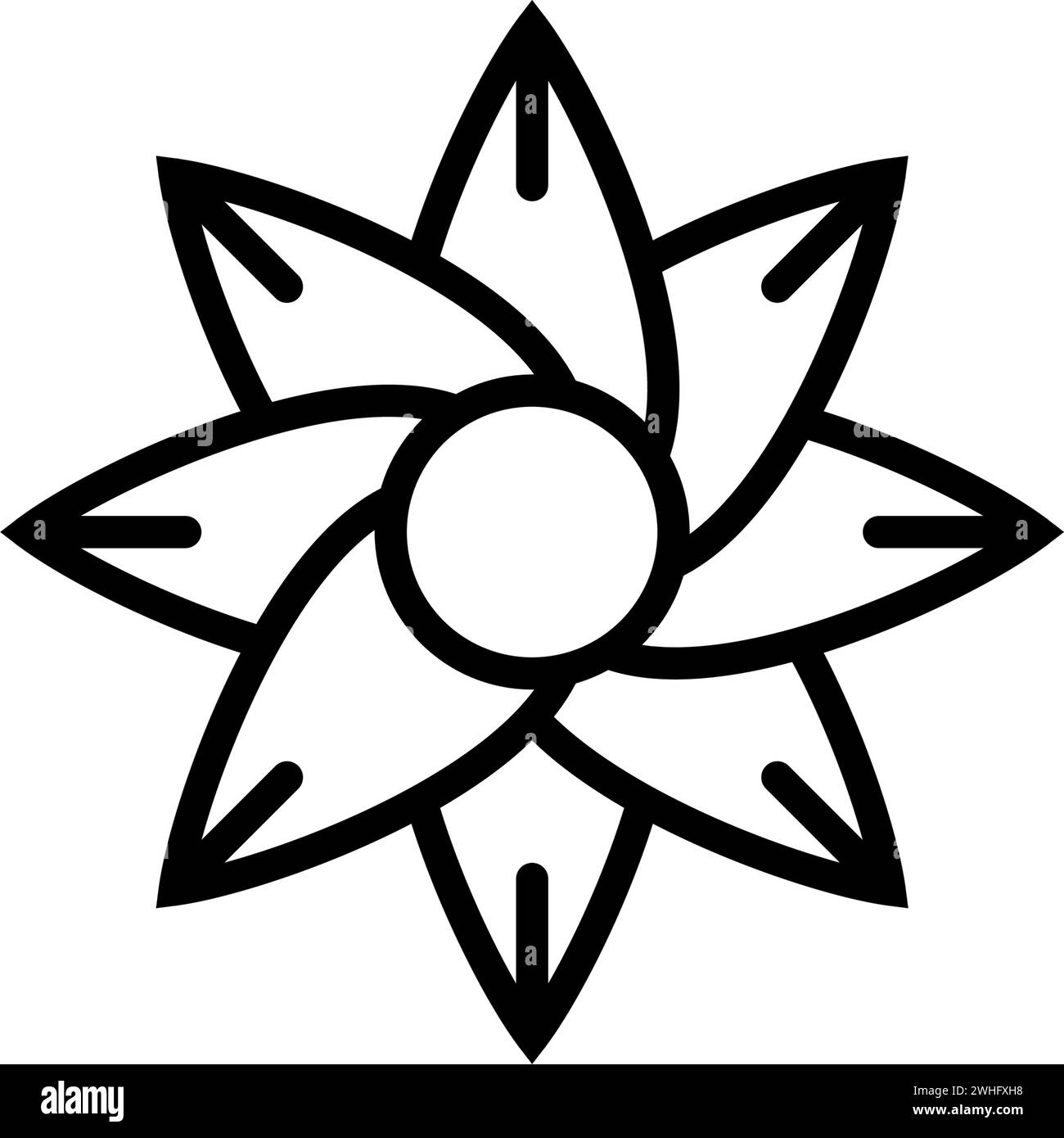 Chinese flower decorative line Black and White Stock Photos & Images ...