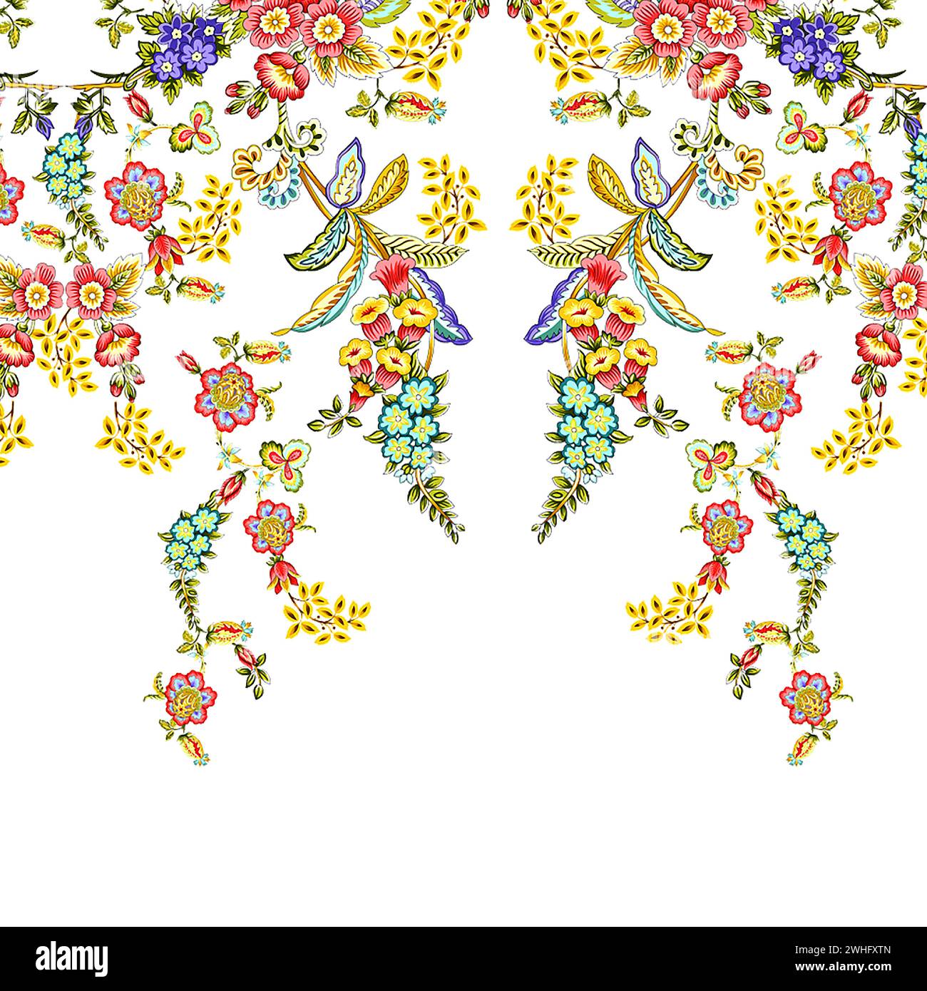 Spectacular pastel template of flower designs with leaves and petals ...