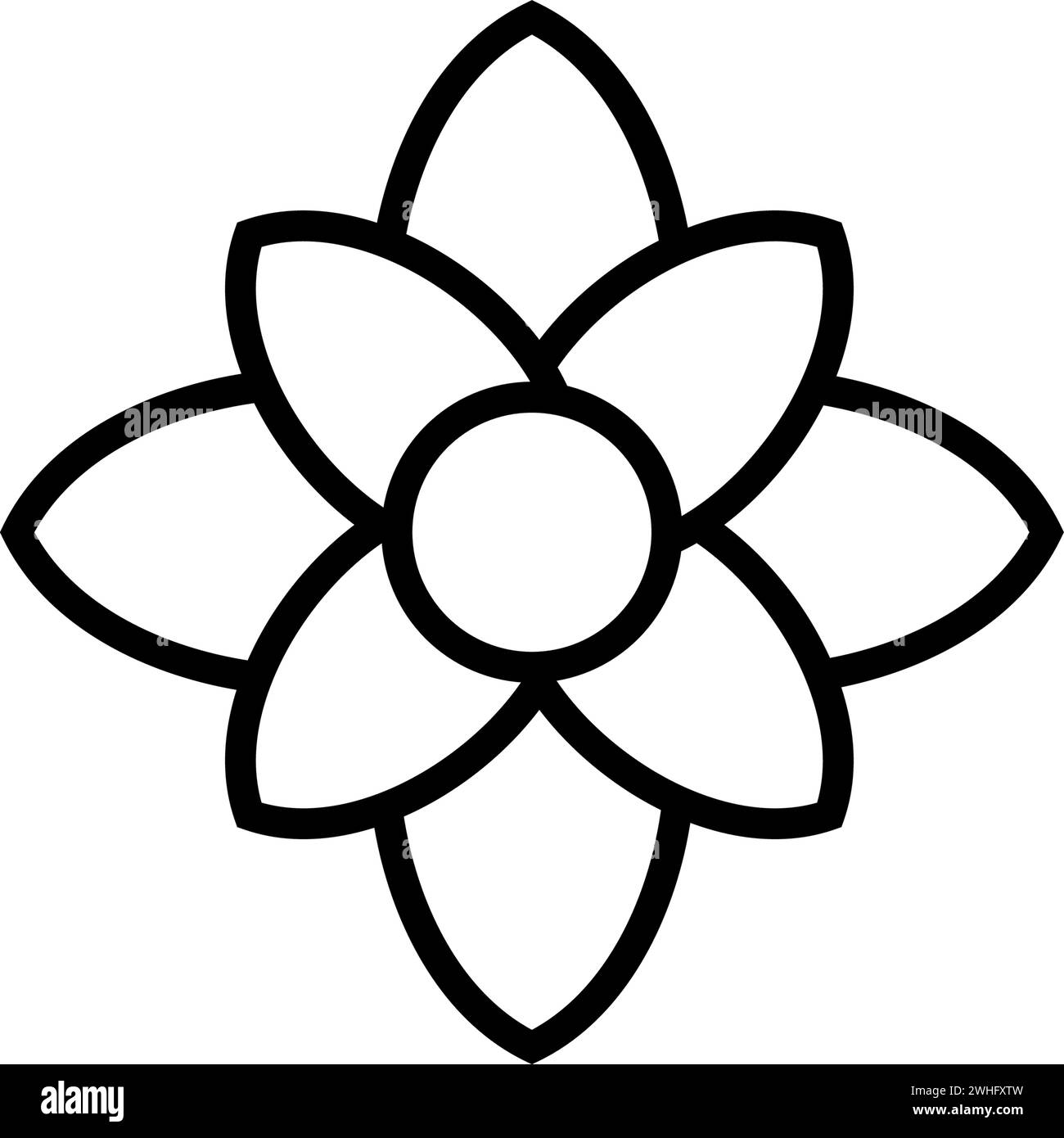 simple line vector of flower Stock Vector Image & Art - Alamy
