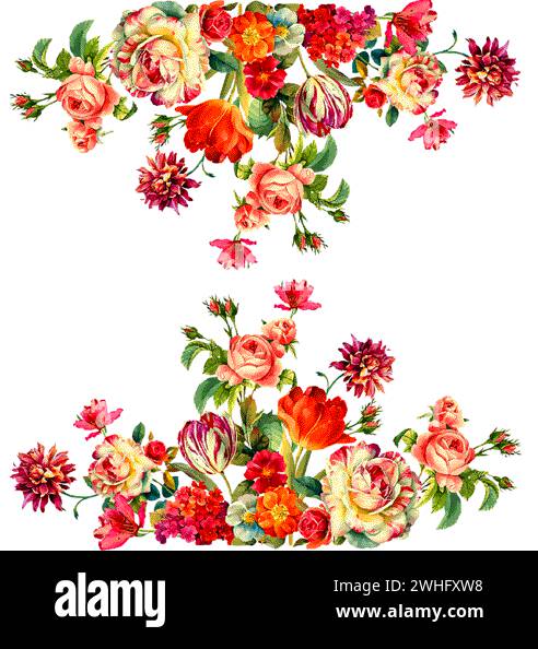 textile digital flower design in beautiful color design Stock Vector ...
