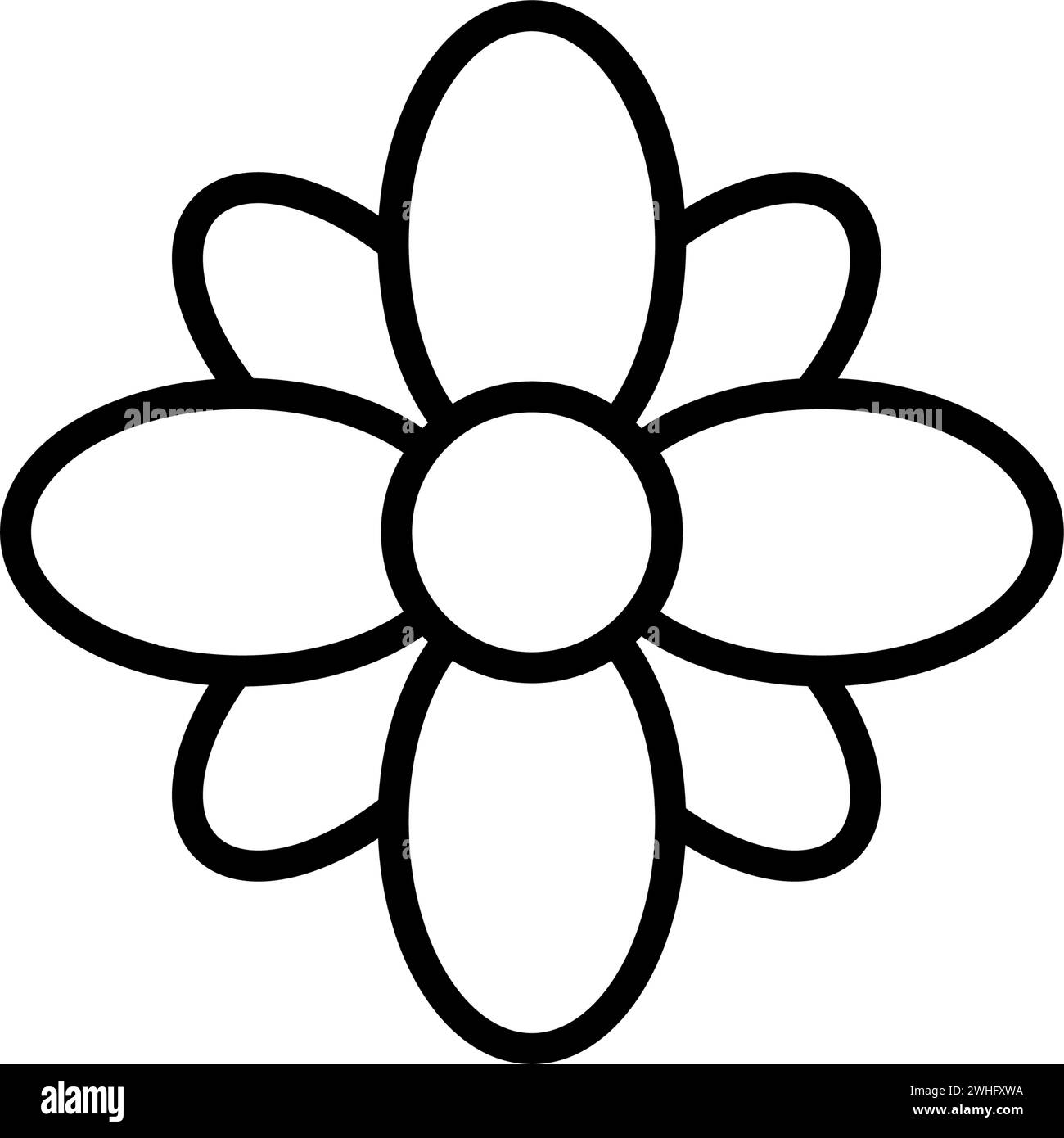 simple line vector of flower Stock Vector Image & Art - Alamy