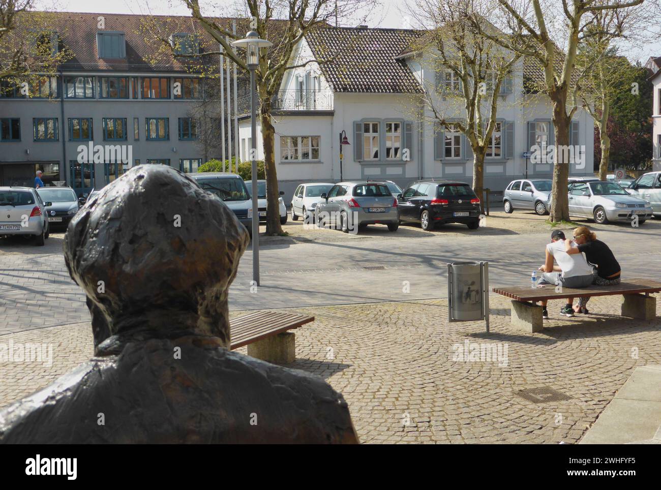 Martin Buber residence Heppenheim with Martin Buber statue Stock Photo ...